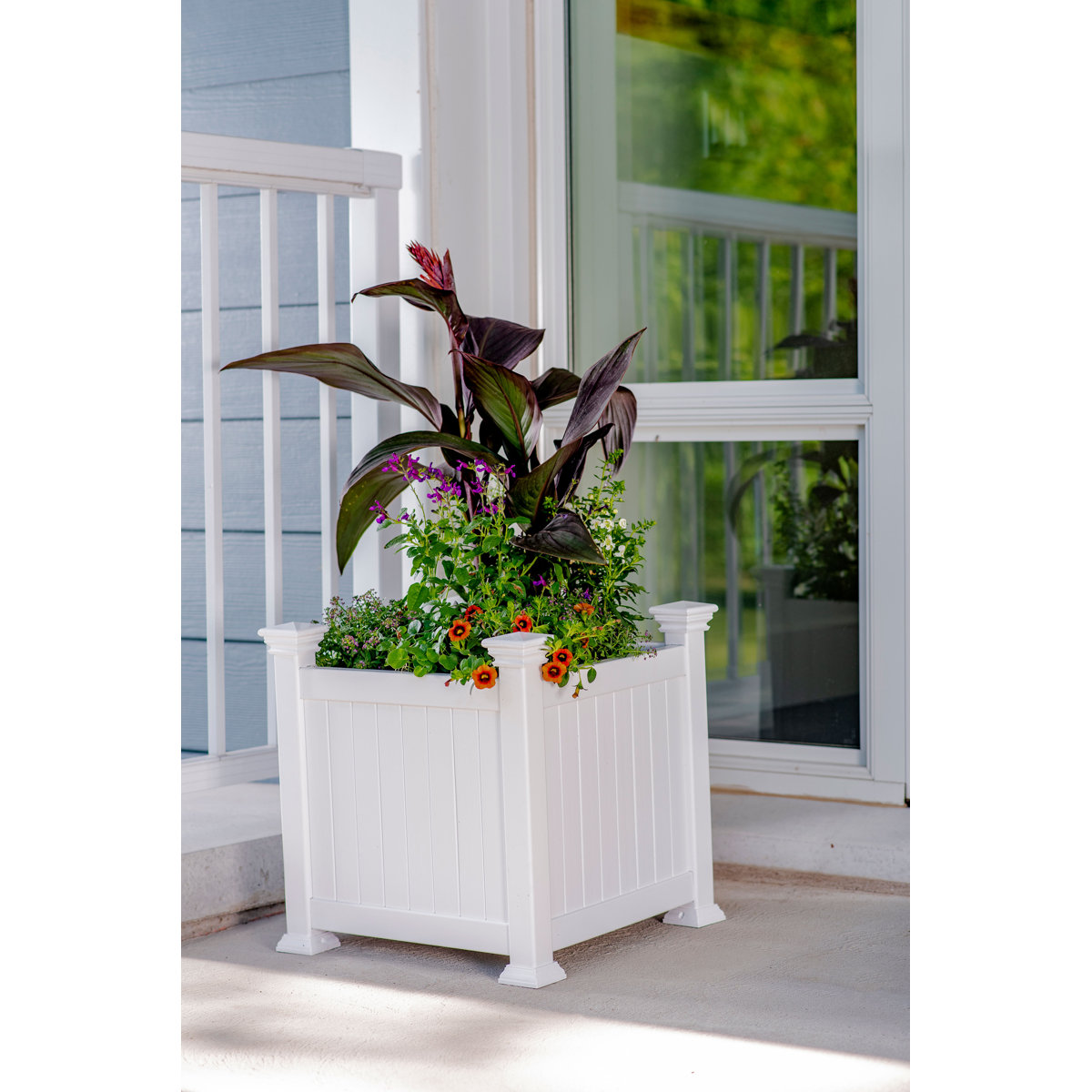 Vita White Vinyl Planter Box & Reviews | Wayfair