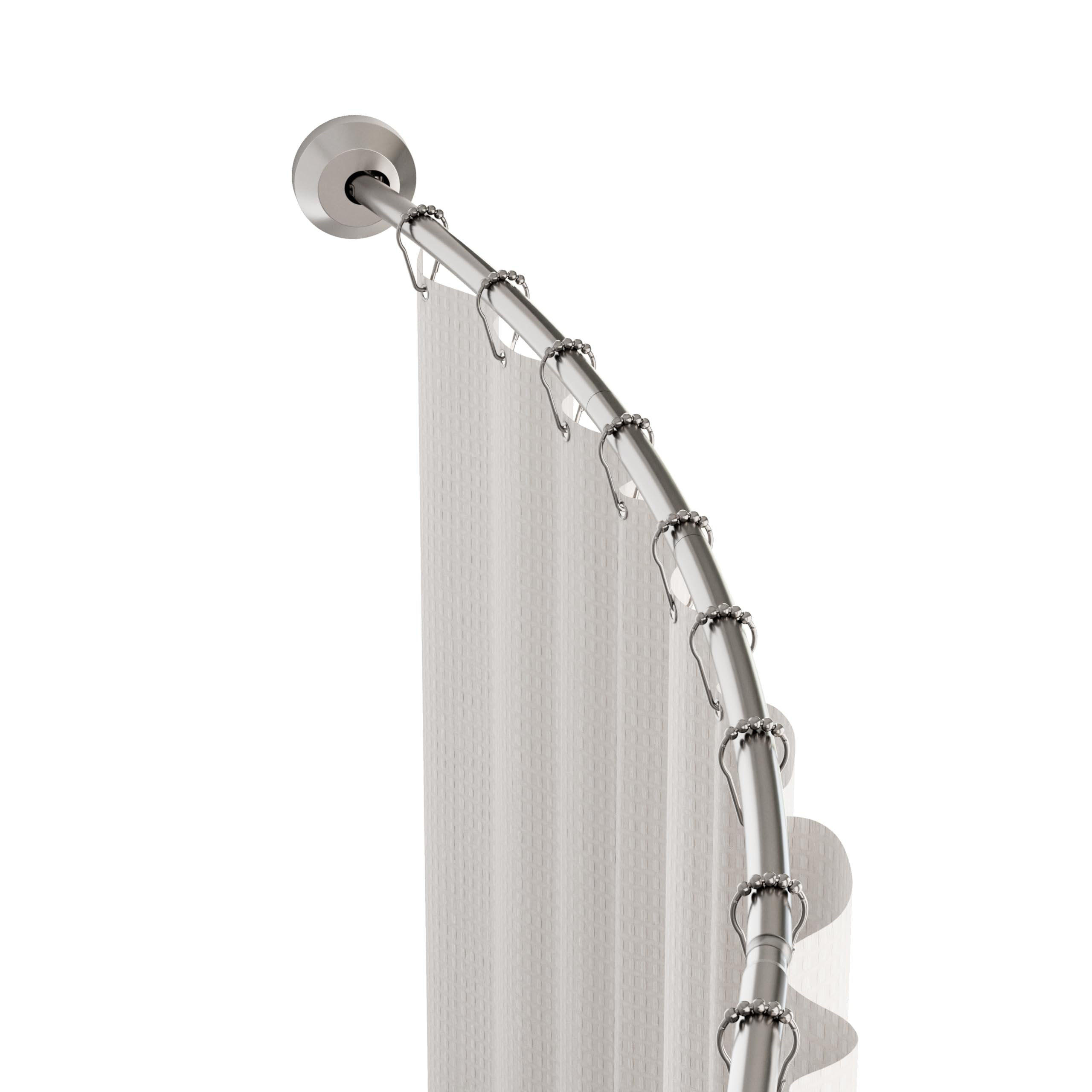 Zeki Shoggy Curved Shower Curtain Rod, Choice Of No Drilling Tension ...