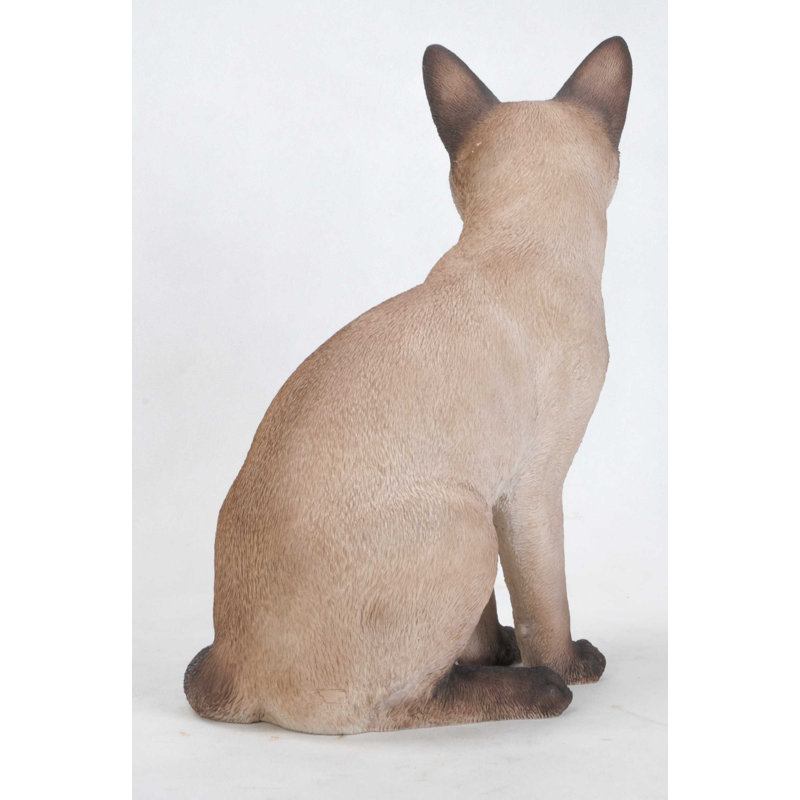 Hi-Line Gift Ltd. Sitting Siamese Cat Statue & Reviews | Wayfair