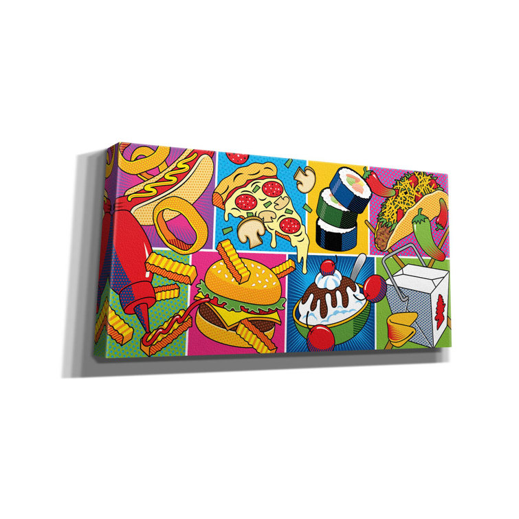 Zoomie Kids Takeout Food Montage by Ron Magnes | Wayfair