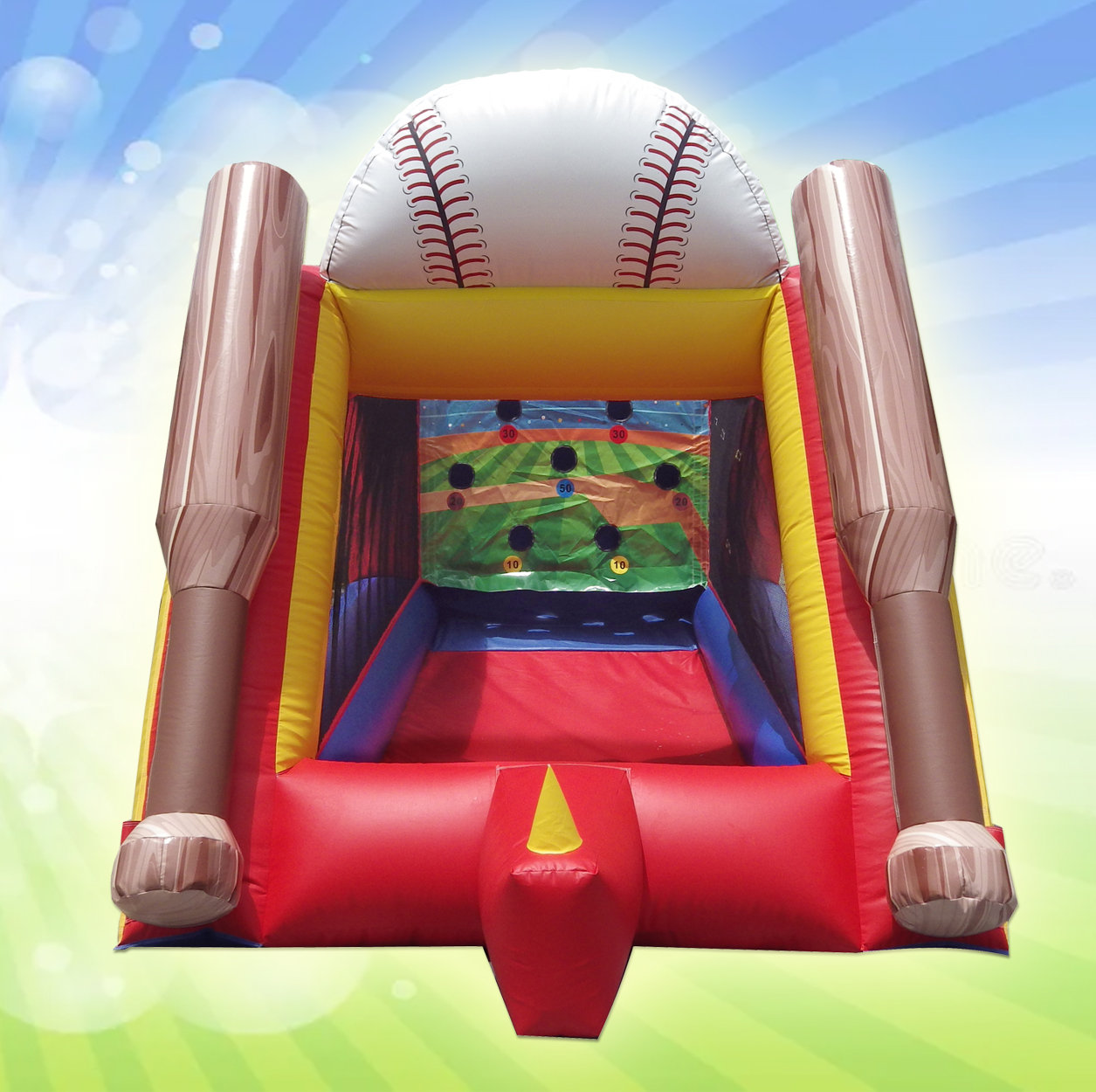 Jingo Jump 9' x 17' Inflatable Baseball with Balls and Air Blower ...