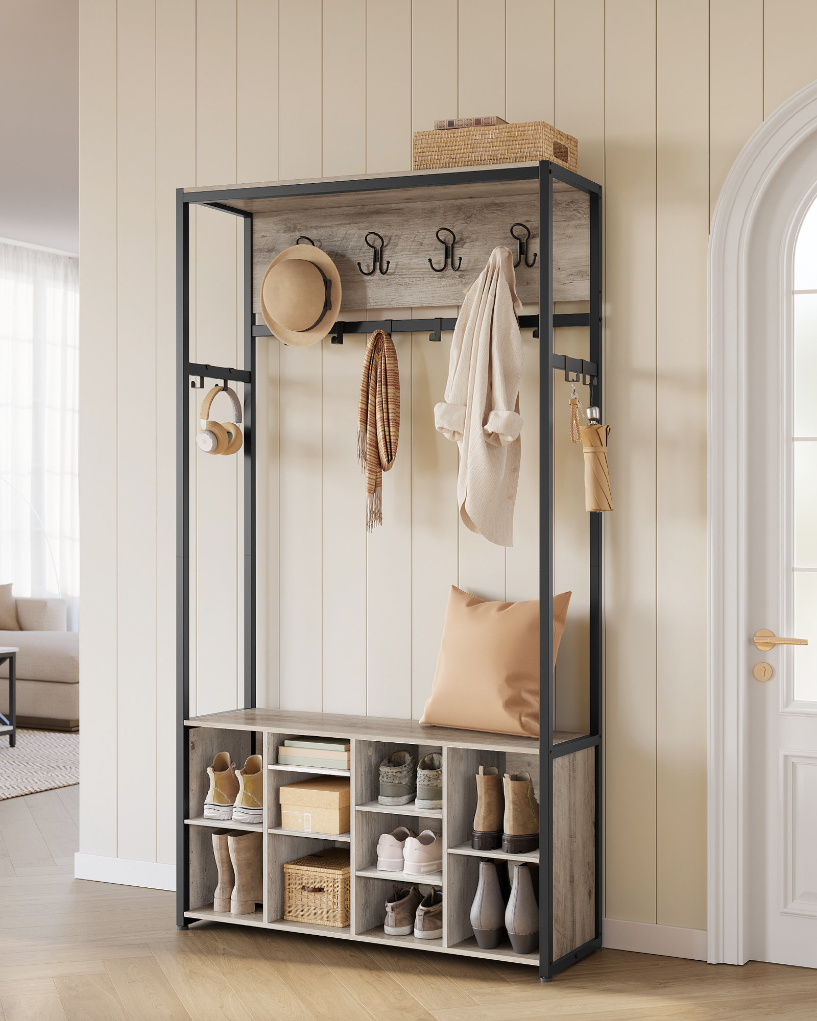17 Stories Hall Tree With Bench And Shoe Storage & Reviews | Wayfair