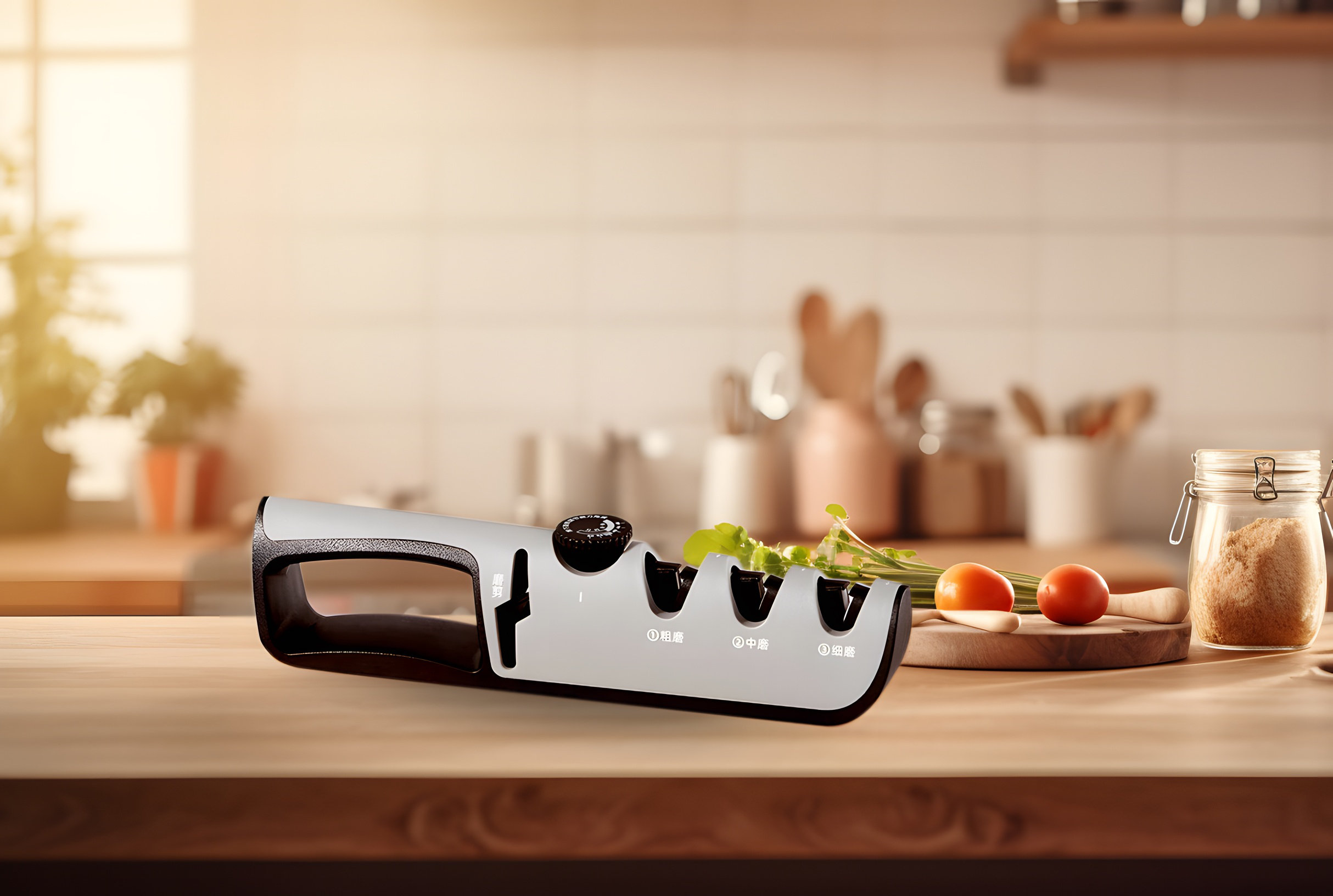 LIYONG Four-In-One Knife Sharpener Whetstone Household Emery Knife ...