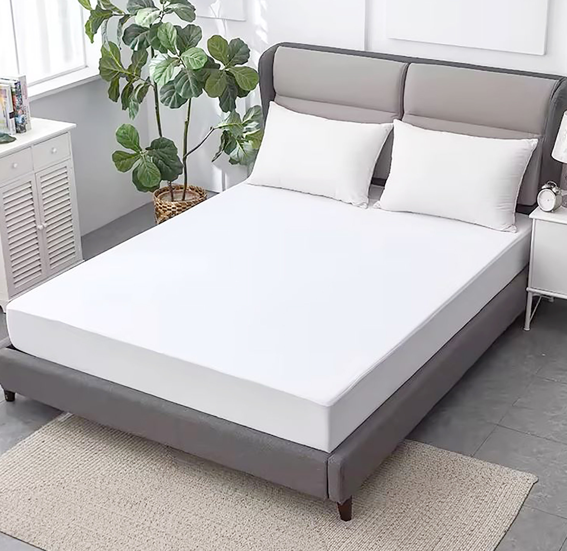 Alwyn Home Waterproof Pvc Fitted Elastic Mattress Protector | Wayfair
