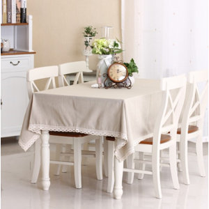 Ophelia & Co. Lehner Natural Simple Tablecloth & Reviews | Wayfair