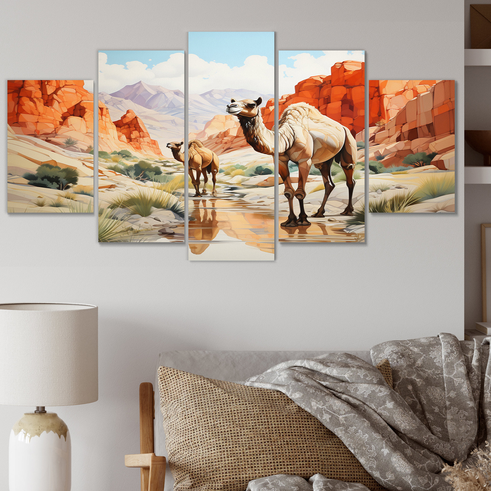 Union Rustic Camel Desert Wanderer Geometric - Animals Wall Decor - 5 ...