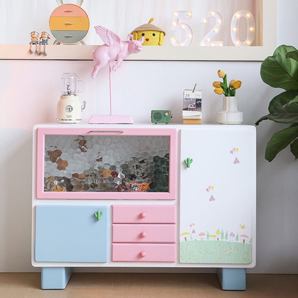 Dream cabinet Colourful Cute Minimalist Storage Cabinet Accent Cabinet ...