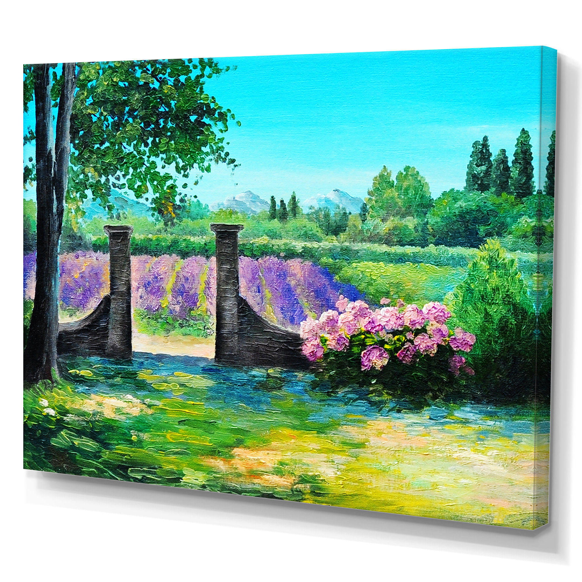 Ophelia & Co. Colorful Lavenders In Mediterranean House - Floater Frame ...