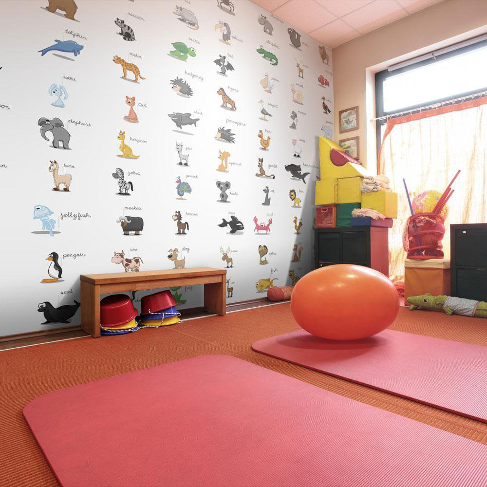 Zoomie Kids Craman Learning by Playing Animals Wall Mural | Wayfair
