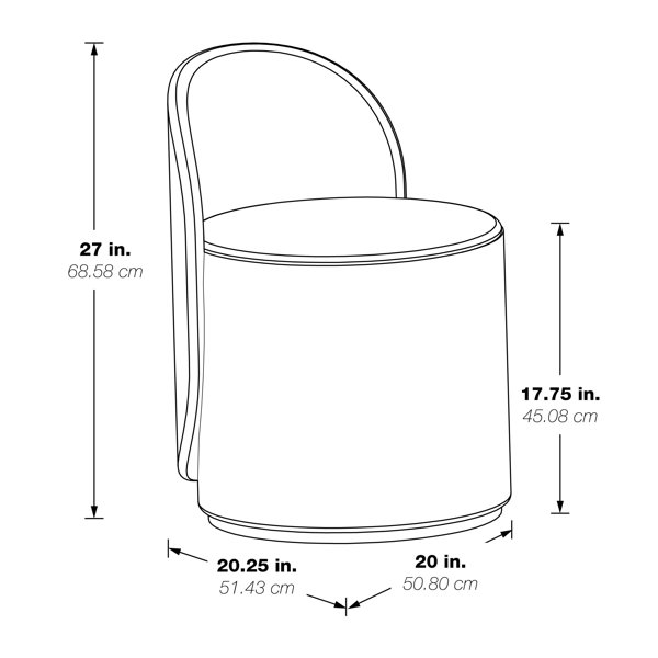 Latitude Run® Swivel Vanity Stool & Reviews | Wayfair