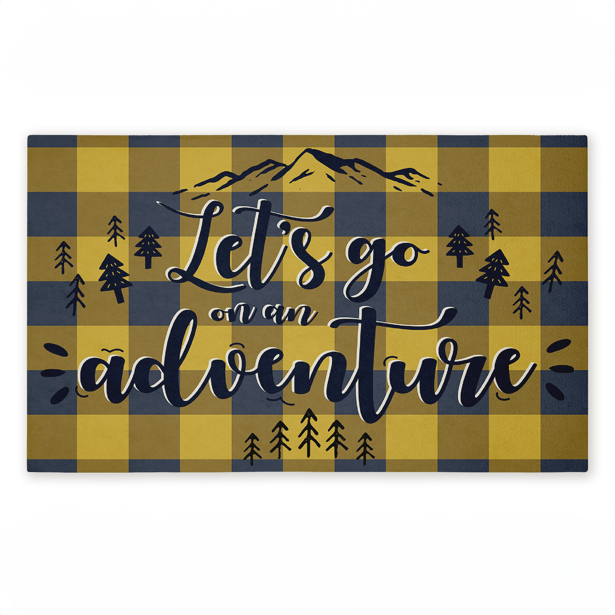 Ophelia & Co. Let's Go Adventure Plaid Printed Outdoor Door Mat, design ...