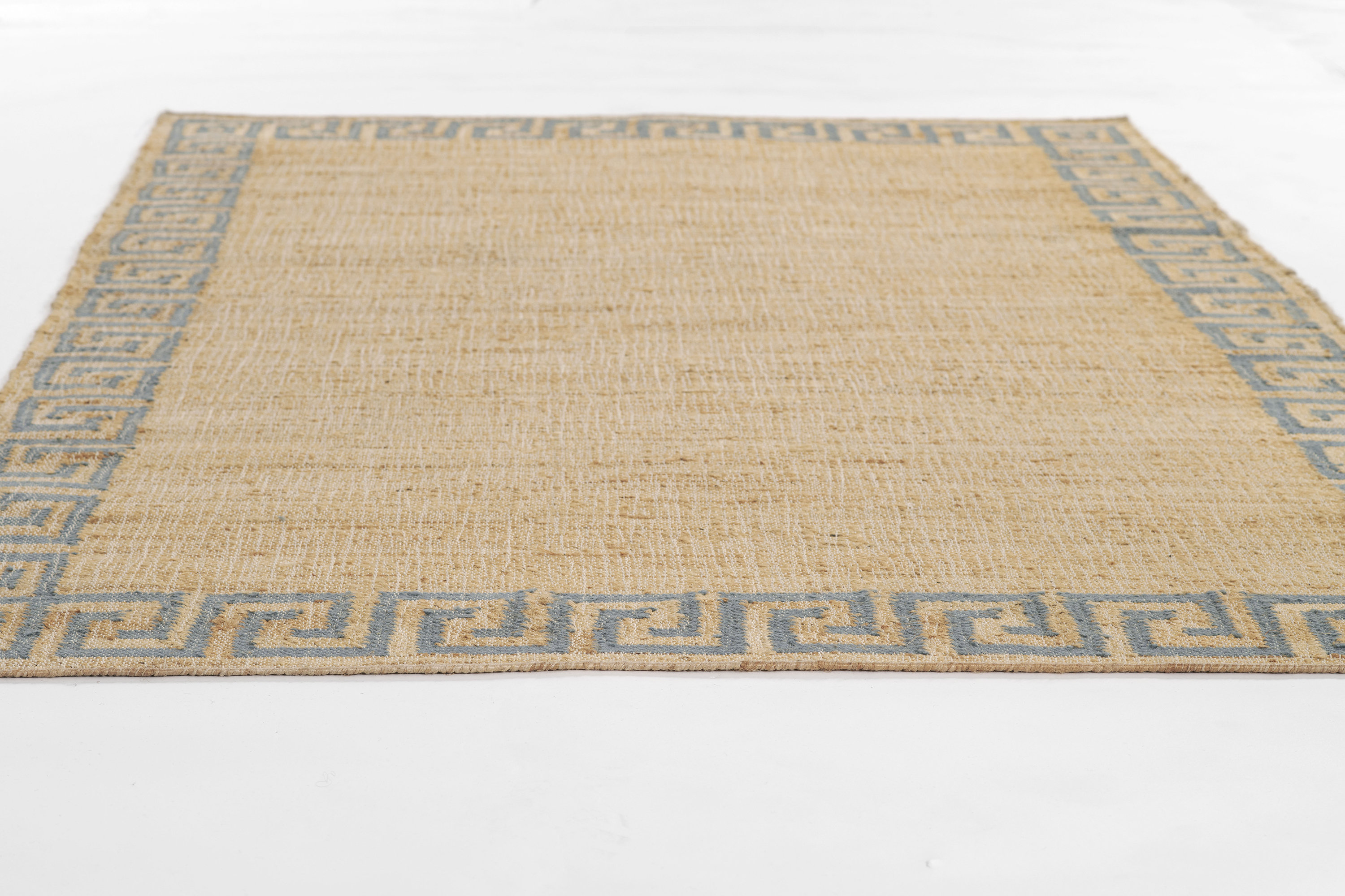 Erin Gates by Momeni Orchard Greek Key Jute and Wool Hand Woven Blue ...