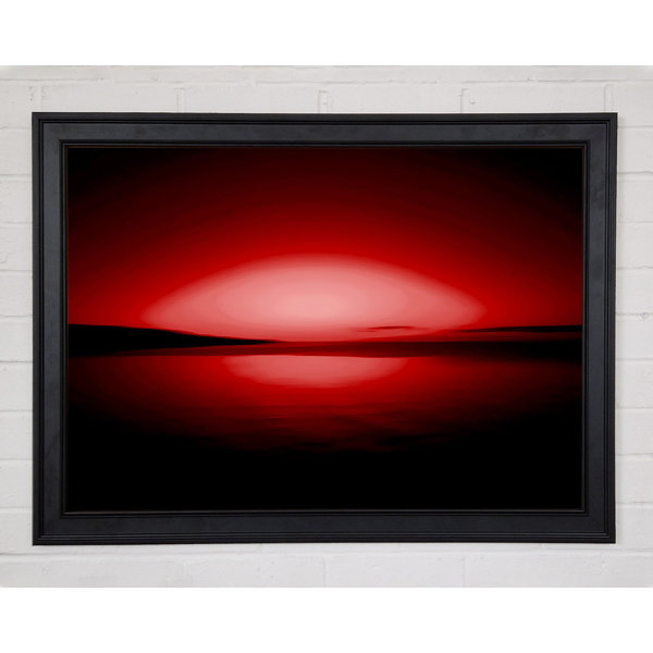 Ebern Designs Red Distant Horizon - Single Picture Frame Art Prints ...