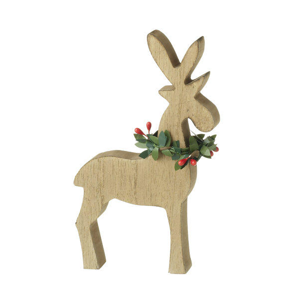 The Seasonal Aisle Wooden Deer Decoration | Wayfair.co.uk