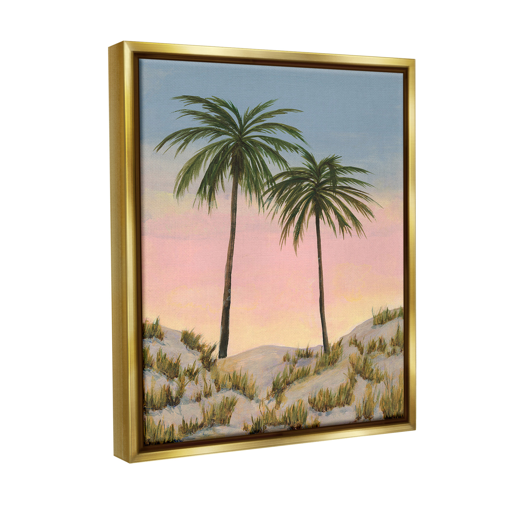 Bay Isle Home™ " Sunrise Palm Trees Floater Frame " by Michael Willett ...