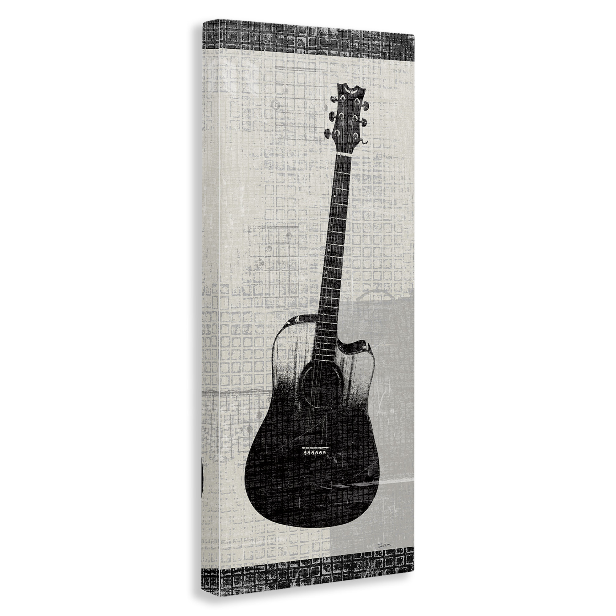 Winston Porter Patterned Acoustic Guitar Canvas Wall Art by Katrina ...
