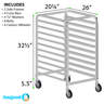 Amgood 10 Tier Sheet Pan Rack. Commercial Bakery Bun Pan Rack With ...