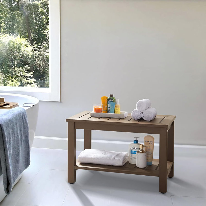 Hokku Designs Shower Bench, Spa Bench With Plus Size, Water Resistan ...