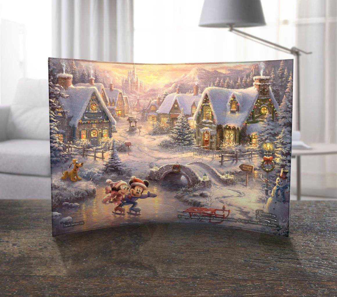 Trend Setters 'Disney - Mickey and Minnie Sweetheart Holiday' Curved ...