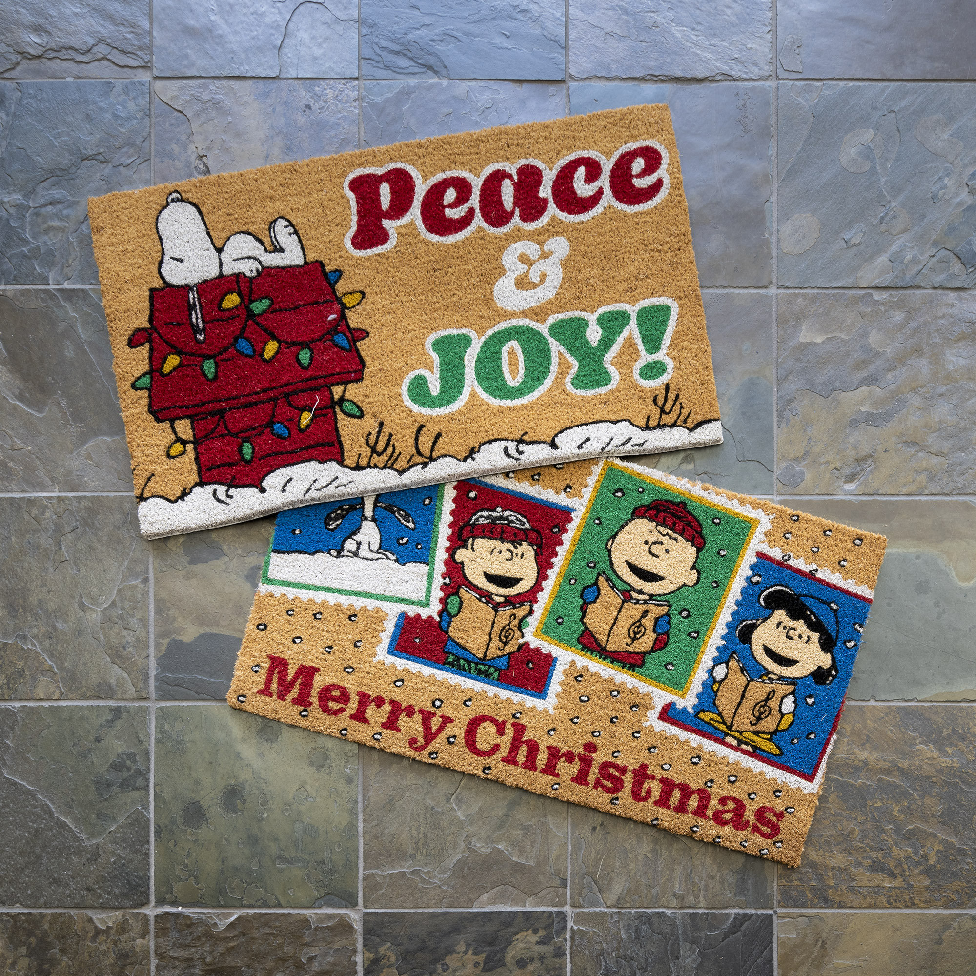 Peanuts Coir Snoopy Peace&Joy Modern Graphic Multi Area Rug, 2x3 | Wayfair