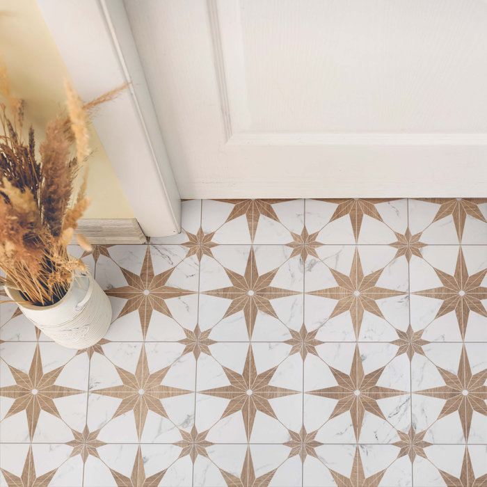 Merola Tile Llama Stella Loire 10" x 10" Porcelain Marble Look Wall ...