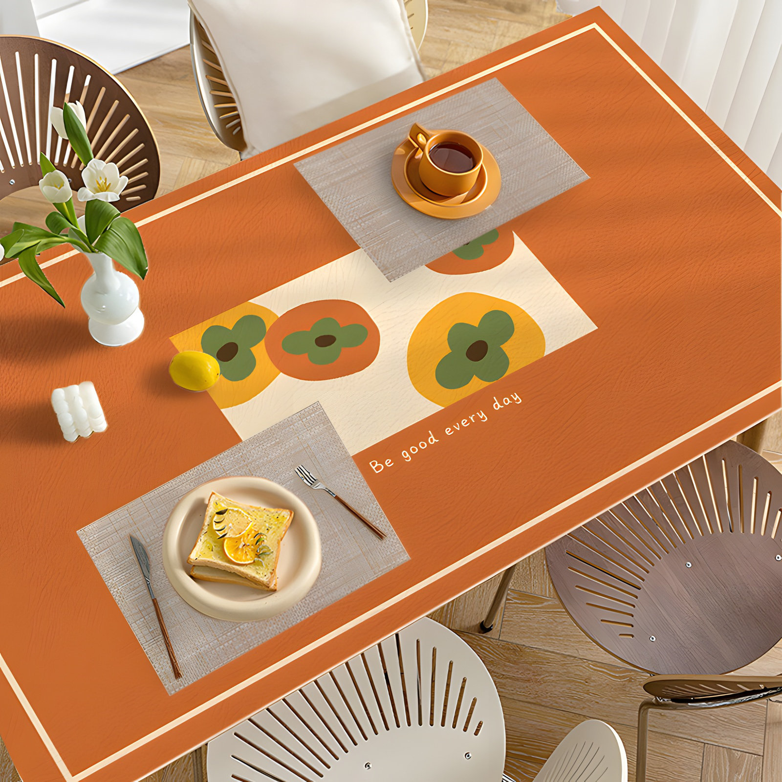 LIYONG Six Sets Of Table Mat Western Placemat Insulated Pot Mat Heat ...