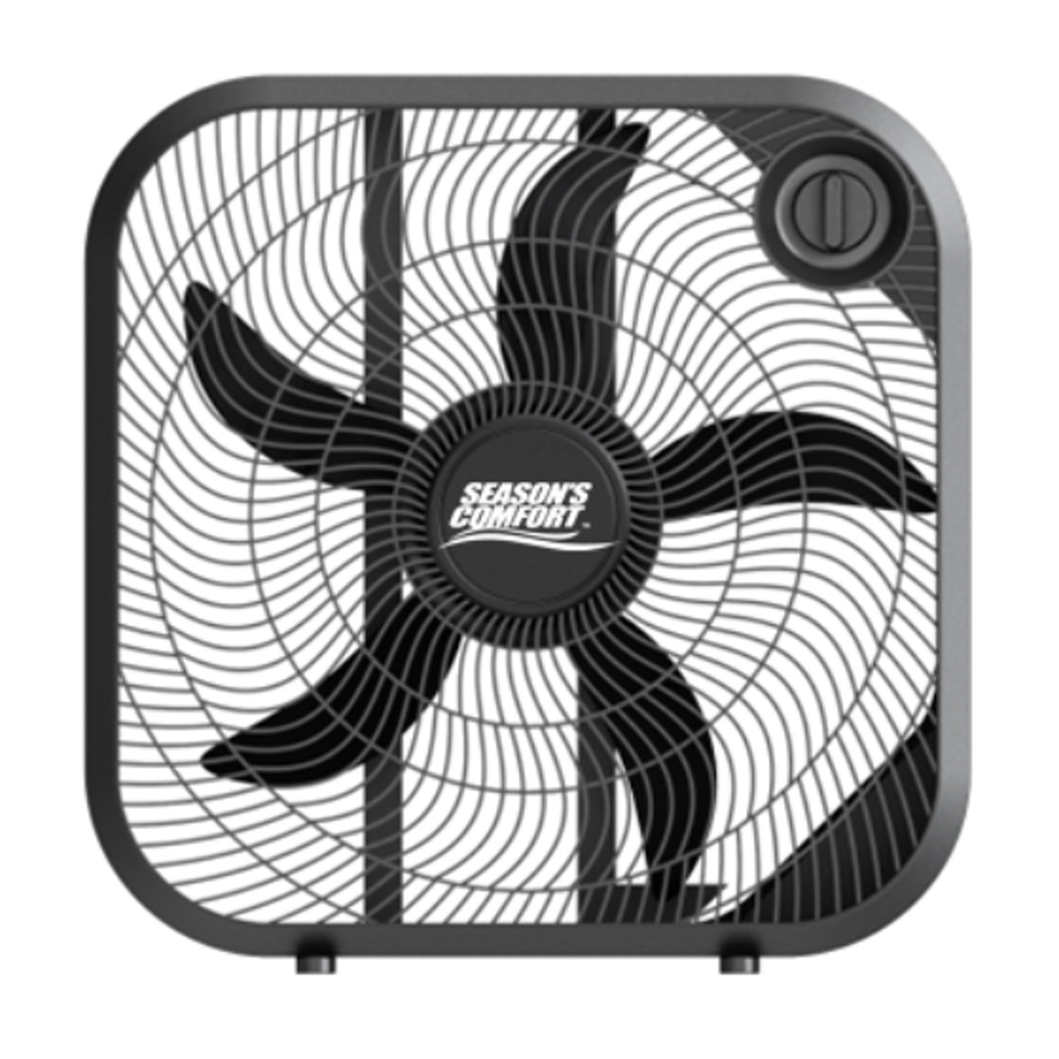 Seasons Comfort 20 Inch Box Fan, 3 Speeds, Quite, Carry Handle - Indoor ...