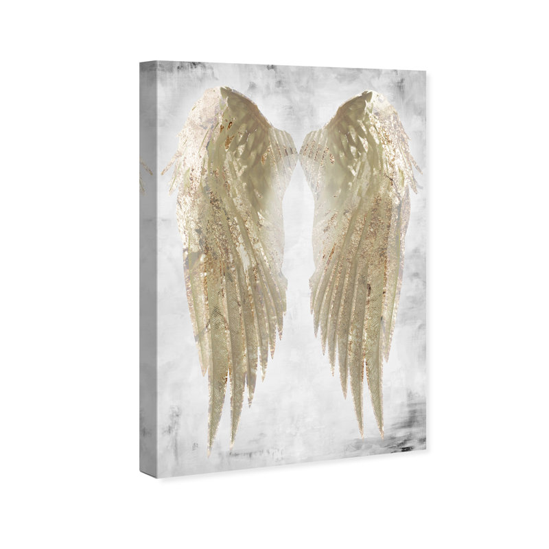 Willa Arlo Interiors Victorino Wings Of Angel Gold Framed On Canvas ...