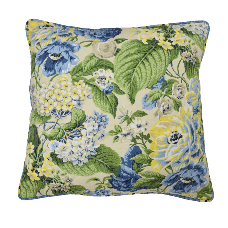 Waverly Floral Flourish Cotton Throw Pillow & Reviews | Wayfair