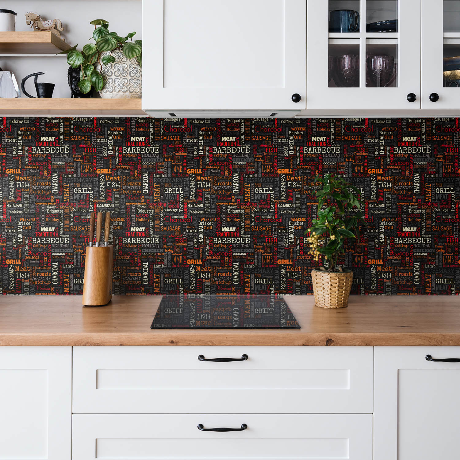 Canora Grey Self Adhesive Vinyl Splashback Tiles Sticker Peel Stick set ...