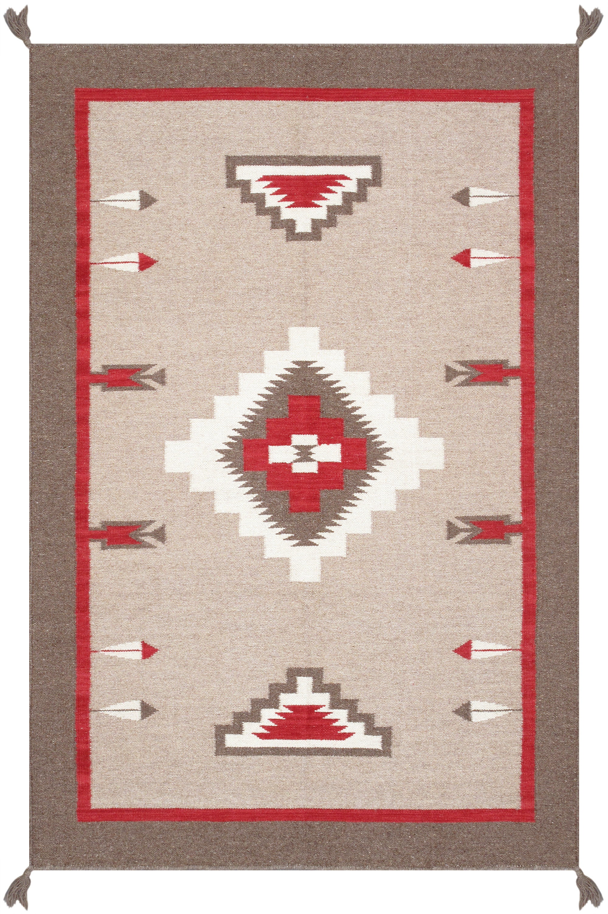 Pasargad Tuscany Southwestern Handmade Flatweave Rectangle 3'10" x 6 ...
