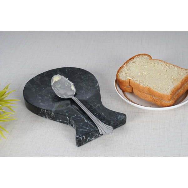 Union Rustic Handmade Marble Black Spoon Rest & Reviews | Wayfair