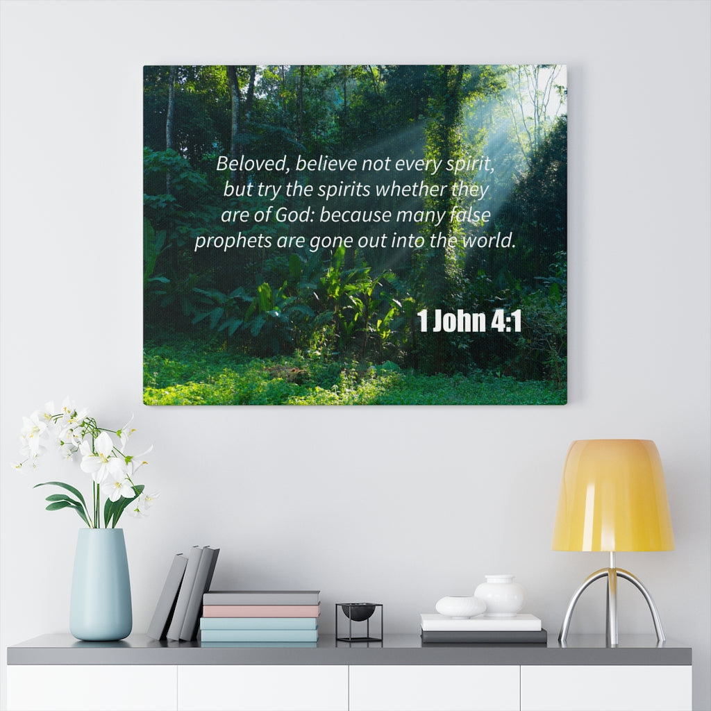 Trinx False Prophets 1 John 4:1 Christian Wall Art Bible Verse Print ...