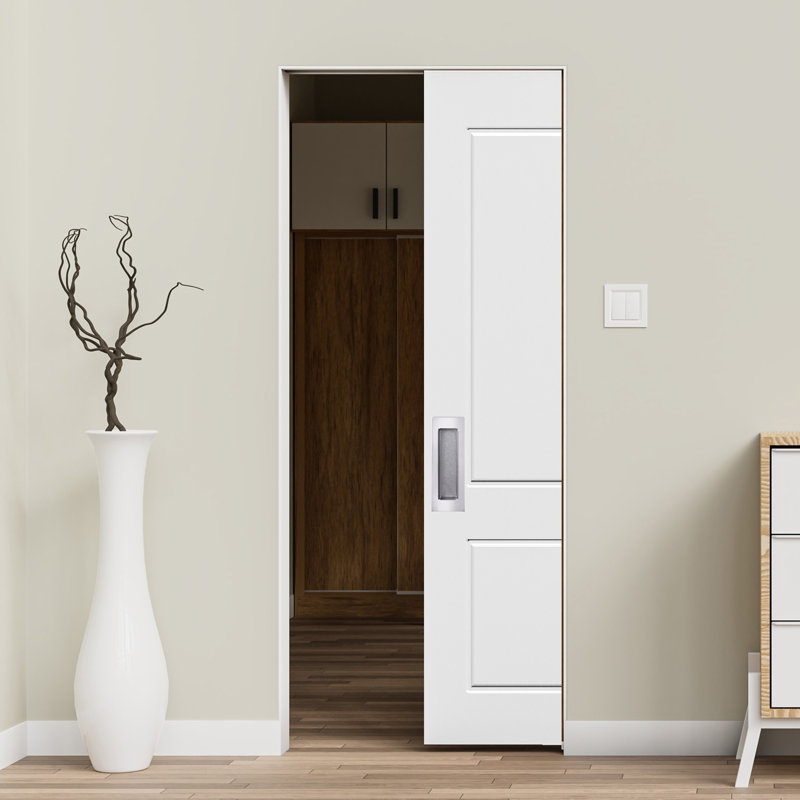 Villar Home Designs 2 Panel Wood and PVC/Vinyl White Prefinished ...