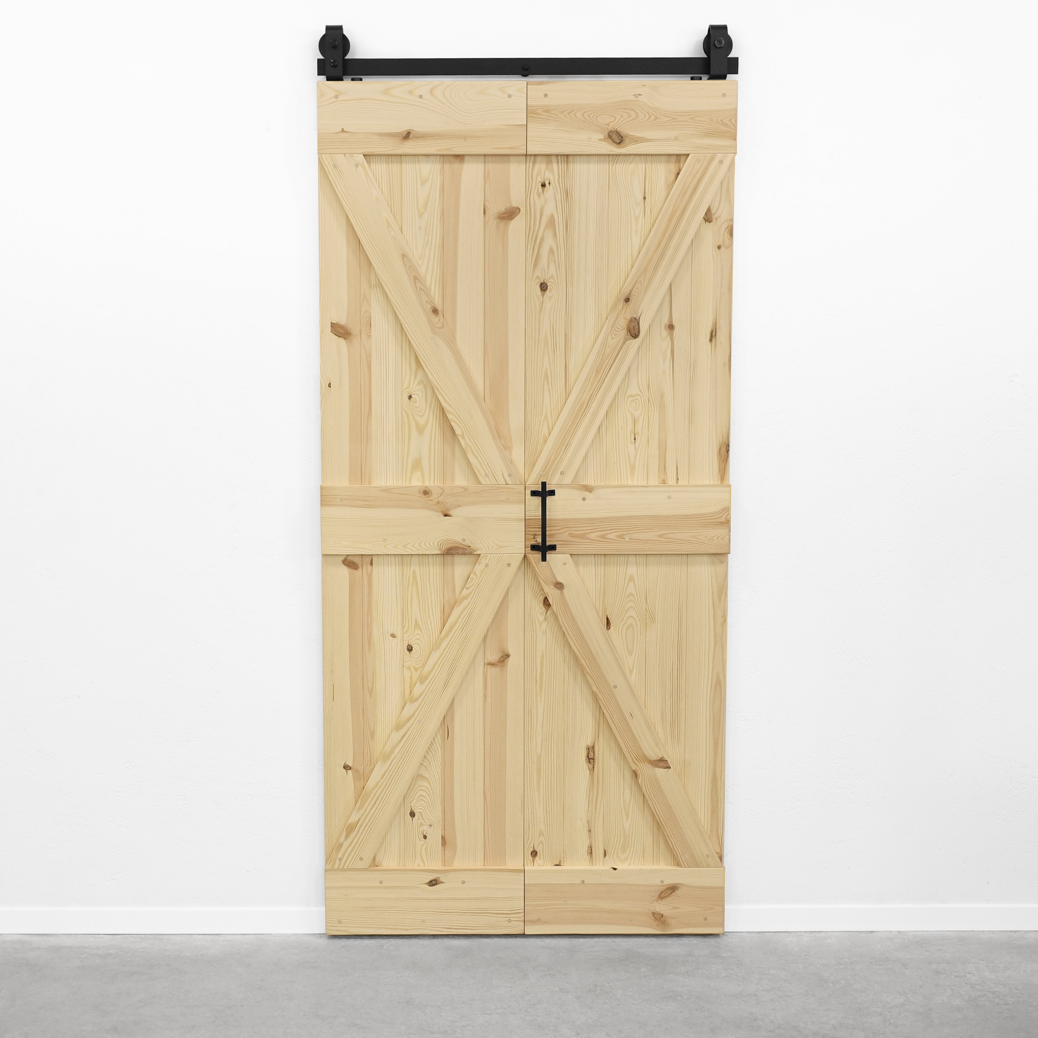 Seart Single Bi-Folding System Solid Pine Barn Door | Wayfair.co.uk