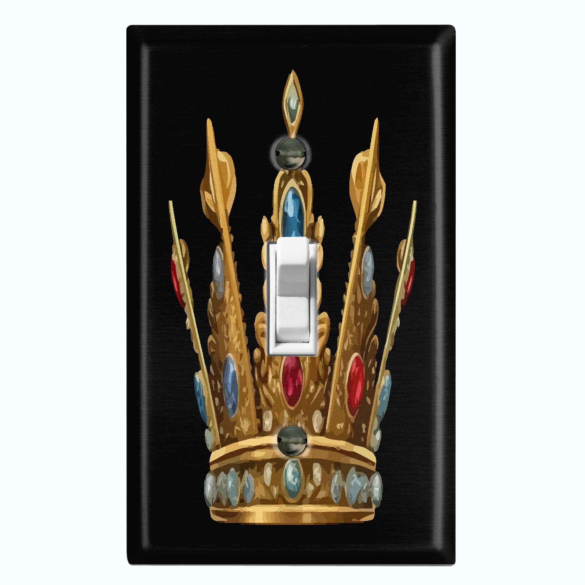 WorldAcc Elegant Jewel Crown Print Nature Themed 1 - Gang Toggle Light ...