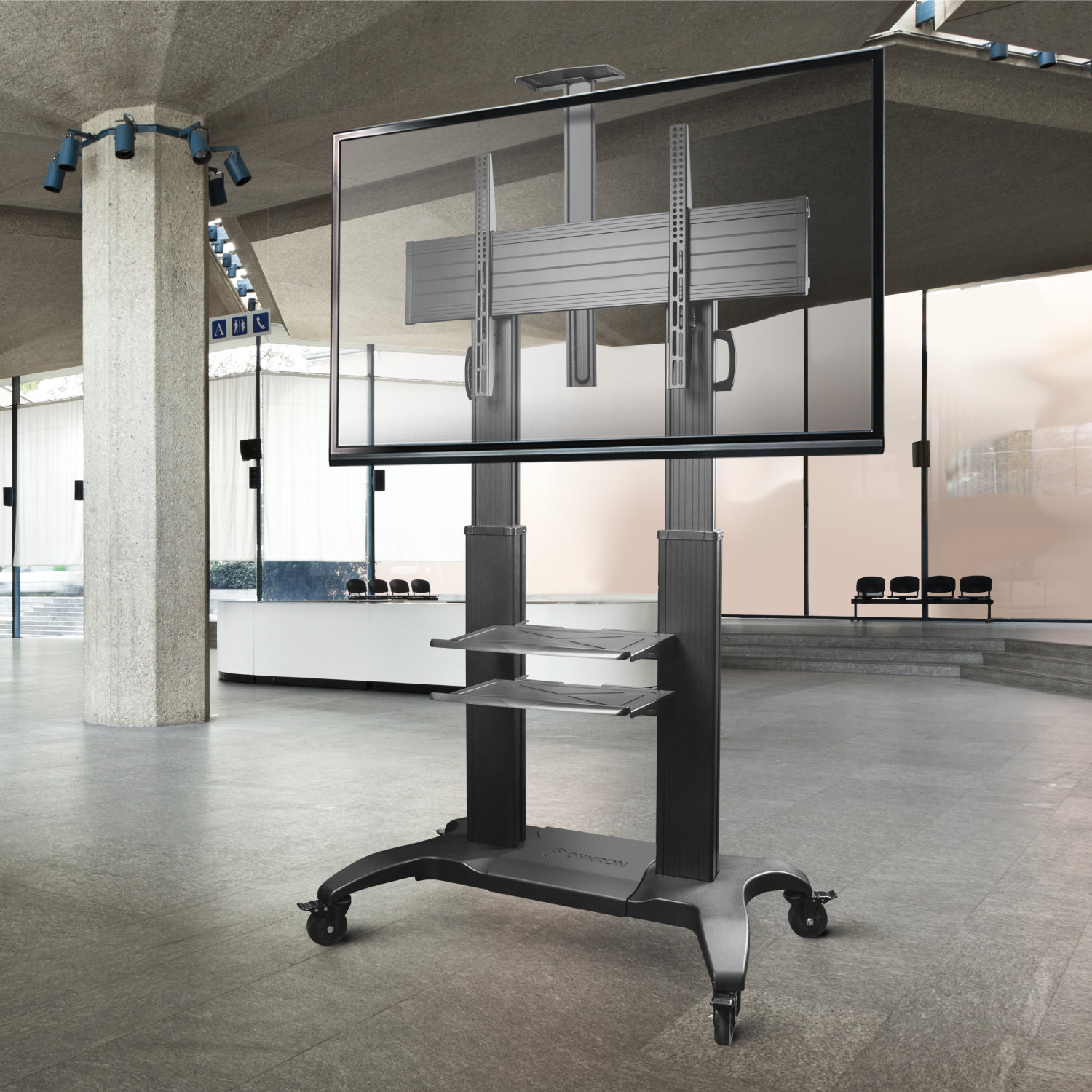 ONKRON Mobile TV Stand for 60-100 Inch Flat/Curved TV up to 301 lbs ...