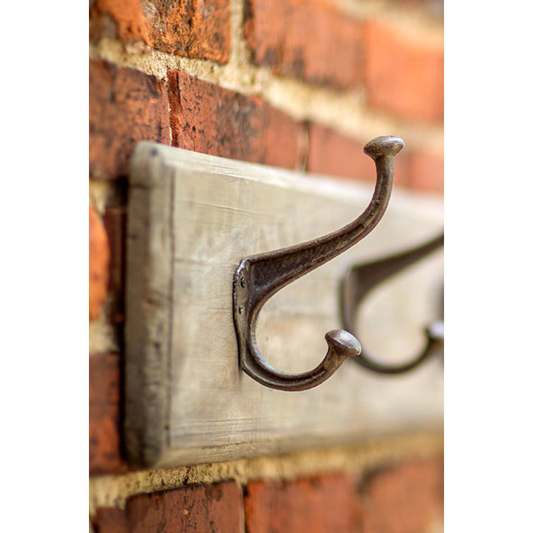 Gracie Oaks Sanora Solid Wood Wall 6 - Hook Wall Mounted Coat Rack ...