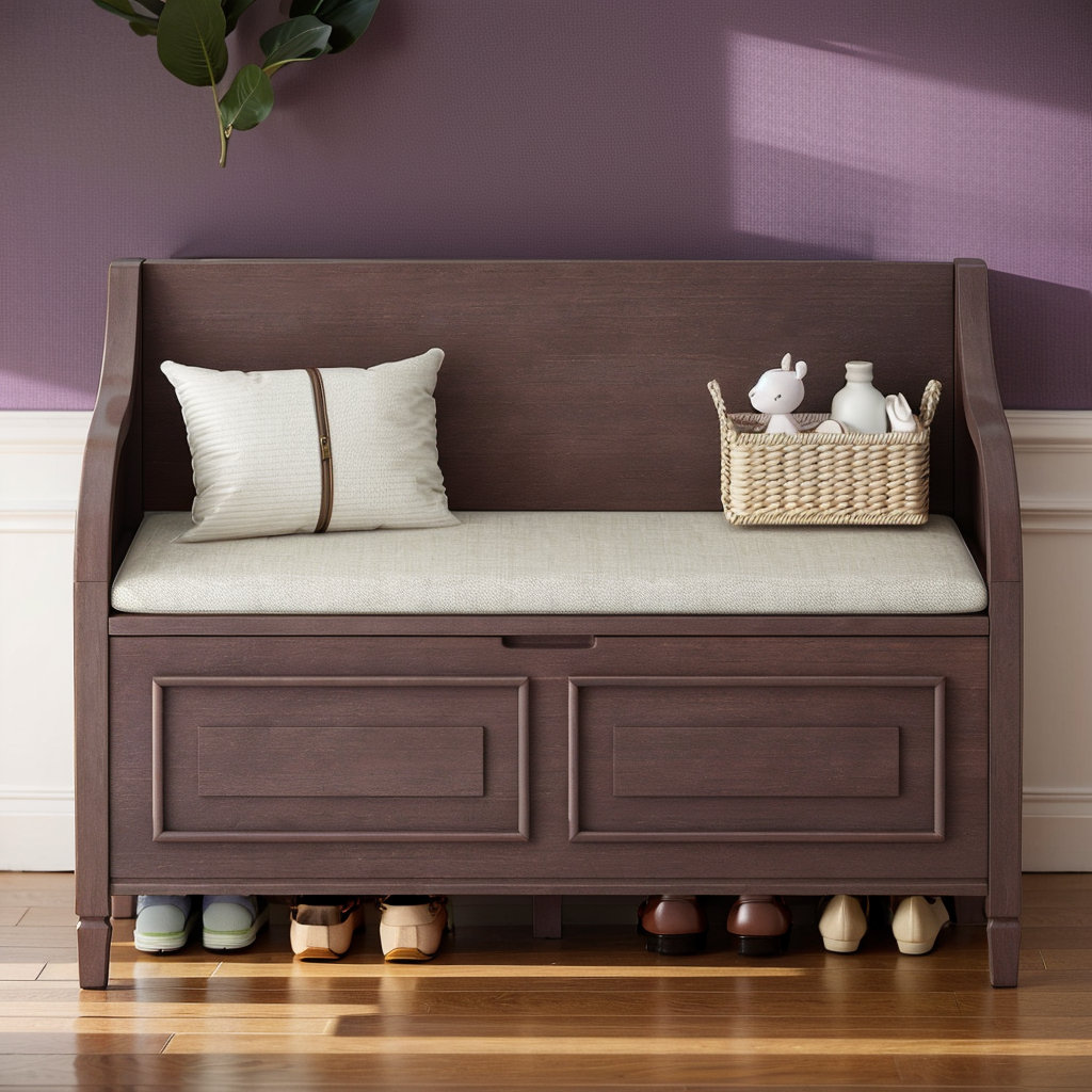 One Allium Way TREXM Rustic Style Solid wood Entryway Multifunctional ...