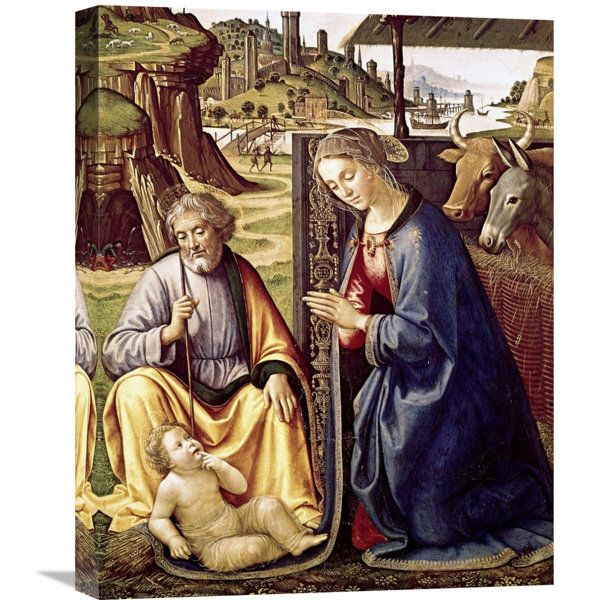 Global Gallery The Birth Of Christ On Canvas by Sebastiano Mainardi ...
