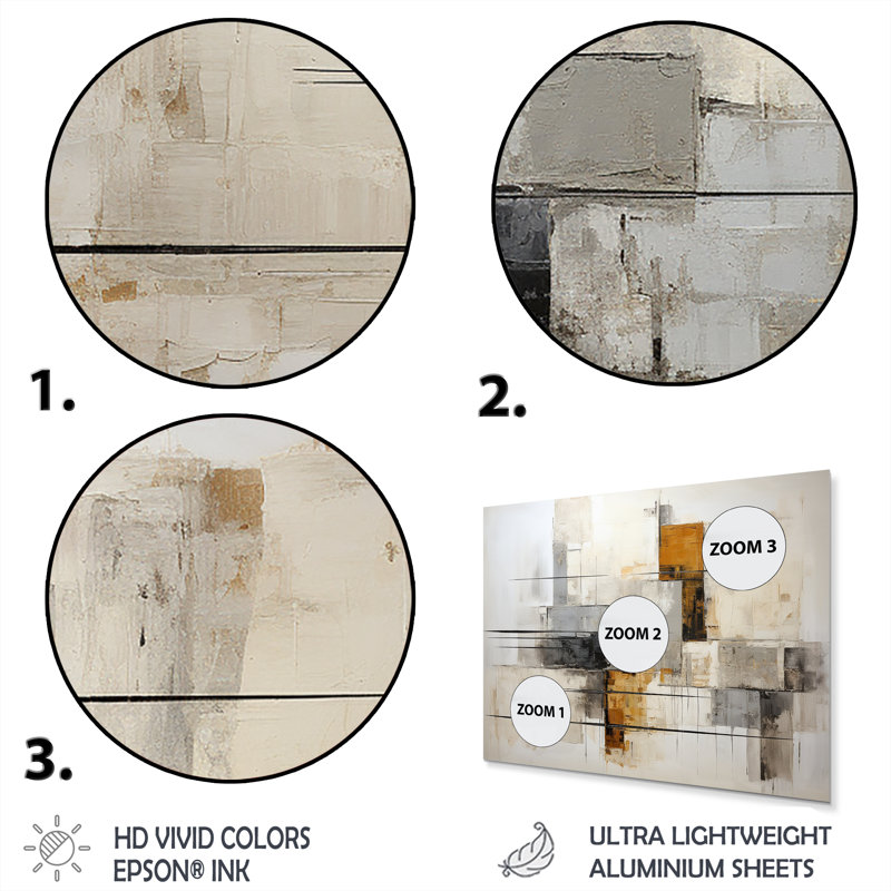 Design Art Minimalist Montage III - Abstract Collages Metal Wall Art ...