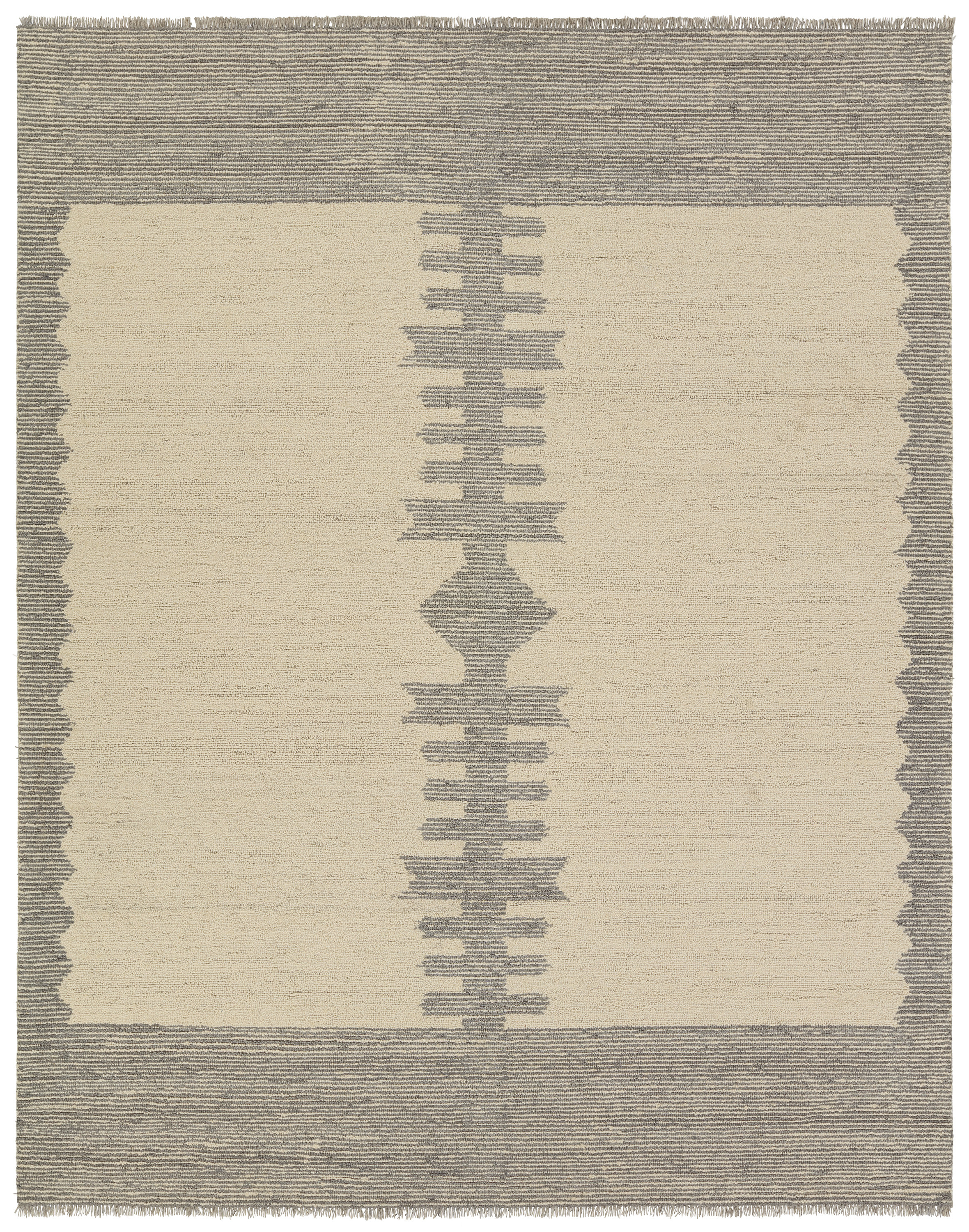 Foundry Select Fazia HAD03 Handmade Abstract Ivory and Gray Area Rug (6 ...