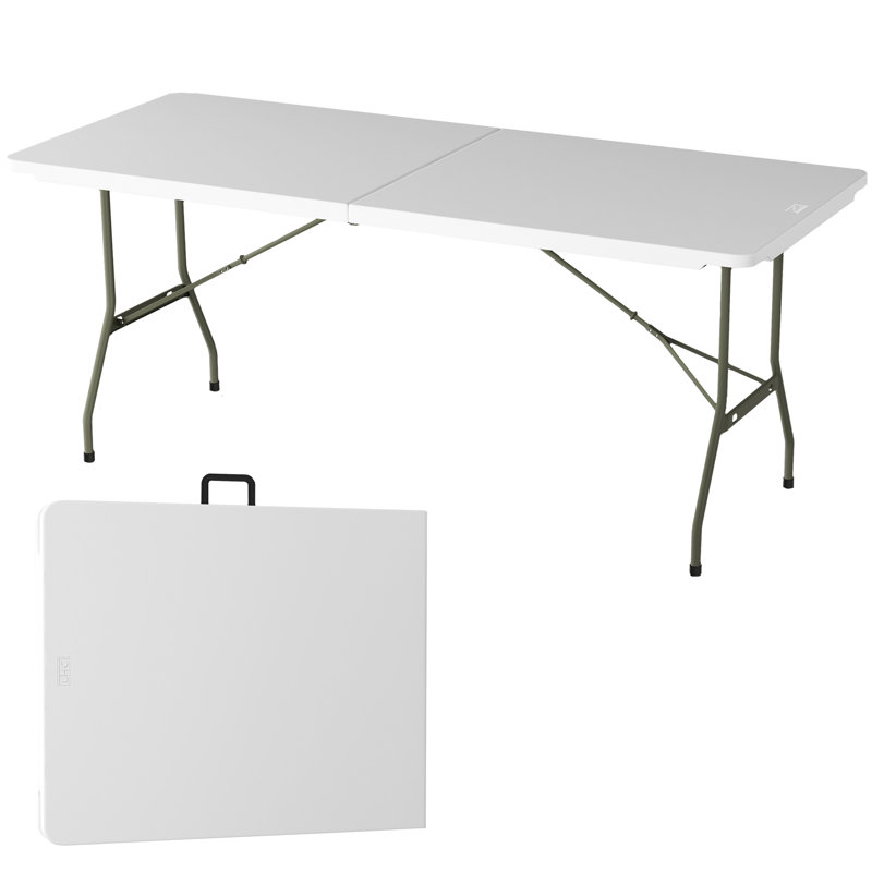 Lavish Home 71'' Plastic Rectangular Portable Folding Table & Reviews ...