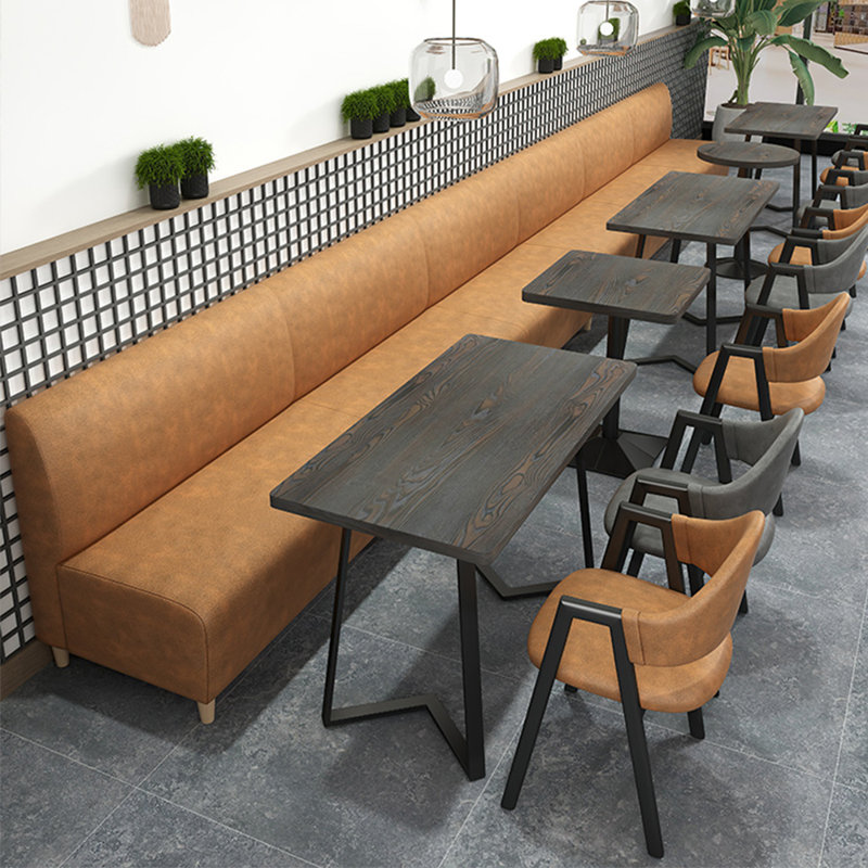 Canadian Linen Retro Simple Leisure Cafe Restaurant Benches Faux ...
