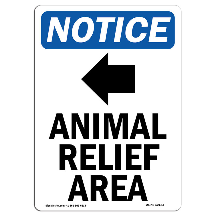 SignMission Animal Relief Area Sign | Wayfair