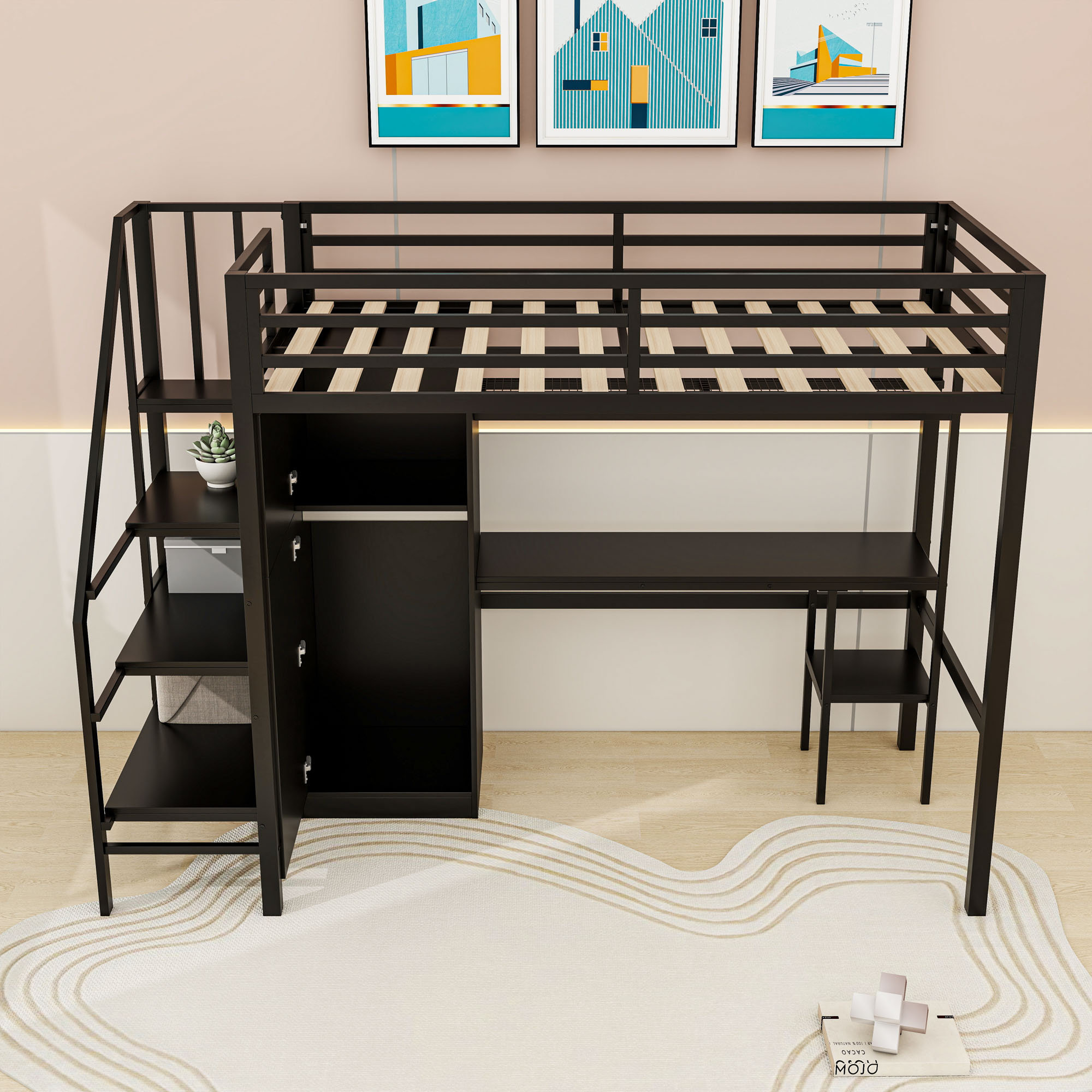 Twin Metal Loft Bed
