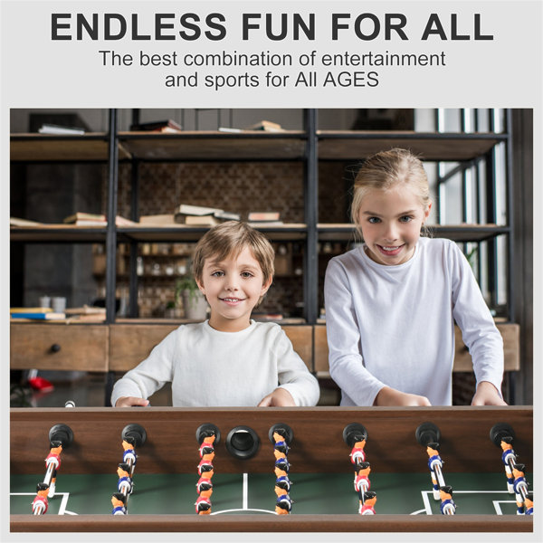 RayChee 58'' Foosball Table, Competition Soccer Table Game with 2 Balls ...