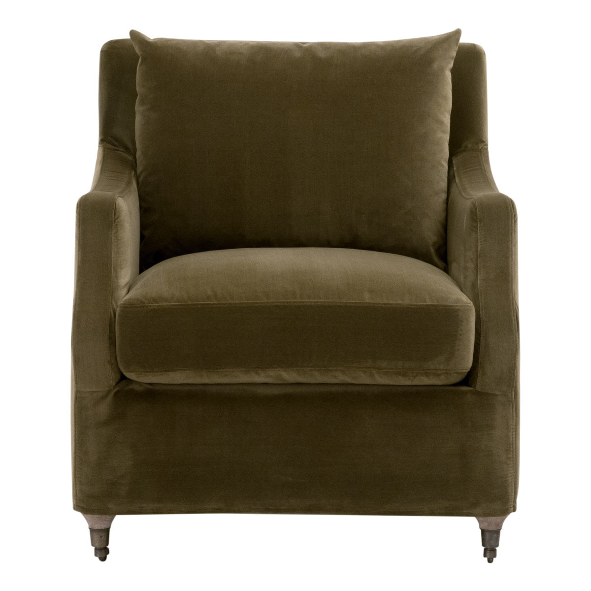 LOOMLAN Jade Olive Velvet Slipcover Club Chair | Wayfair
