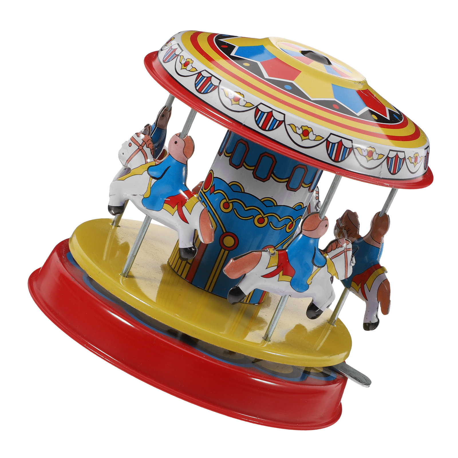 Redwood Rover Tin Retro Toy Merry-Go-Round Iron Clockwork Toy Toy ...
