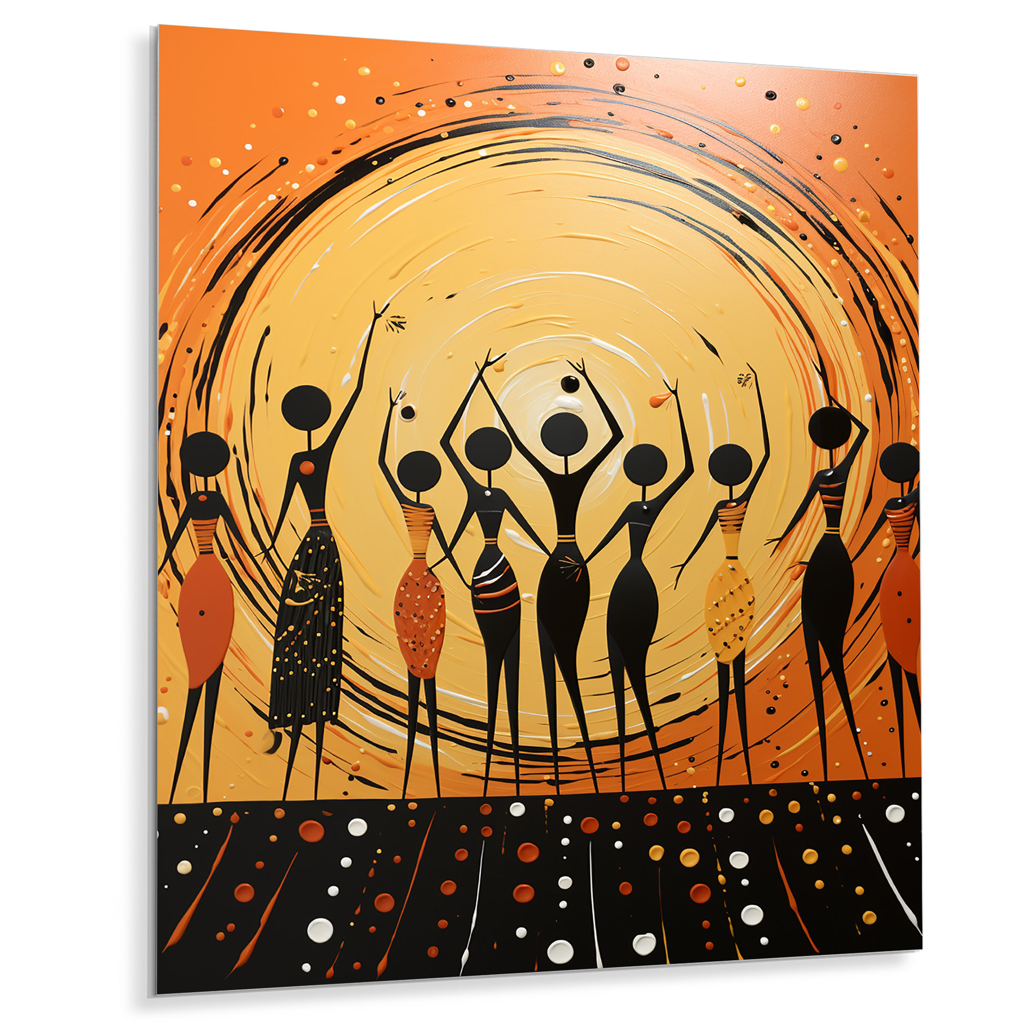 Winston Porter African Tribal Dance II - African American Metal Wall ...